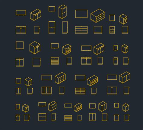 Storage Cabinet Cad Block Dwg Download Autocad Drawing Files