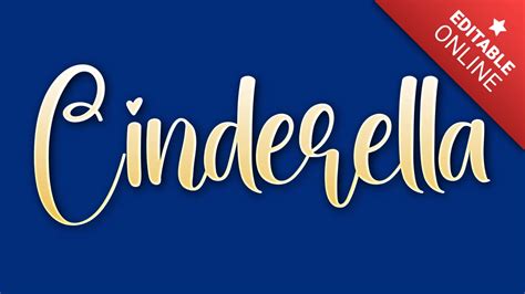 Cinderella Logo Text Effect Generator