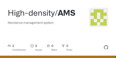 GitHub High Density AMS Ttendance Management System