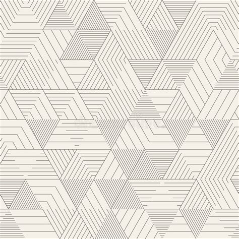 Vector Seamless Pattern Repeating Geometric Elements Stylish Monochrome Background Design