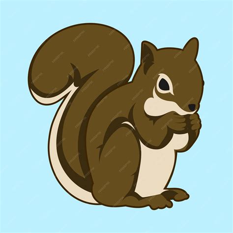 Premium Vector Vector Cute Squirrel Sitting Cartoon Vector Icon