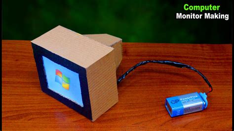 How To Make Computer Monitor At Home Using Cardboard Making Cardboard Monitor Monitor Making
