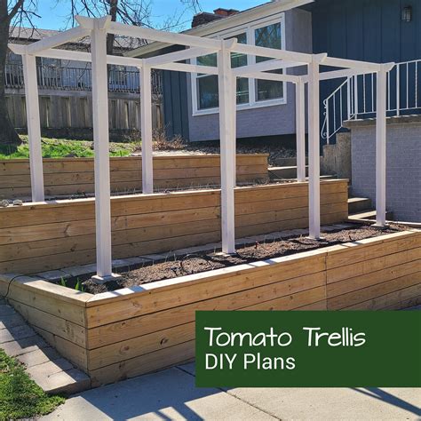 Diy Tomato Trellis Plans Vertical Garden Woodworking Pdf Etsy