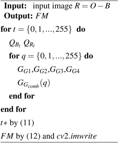 Fuzzy Mask Extraction Algorithm Download Scientific Diagram