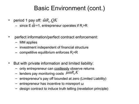 Financial Market Frictions And Real Activity1 Ppt