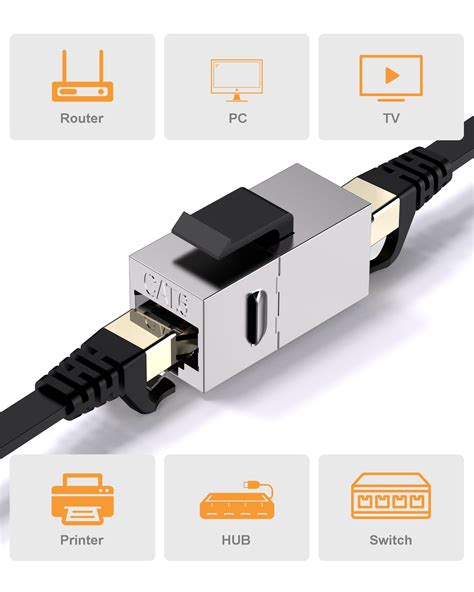 Snapklik Com Pack Cat Shielded Keystone Coupler Cat Keystone Jacks Female To Female