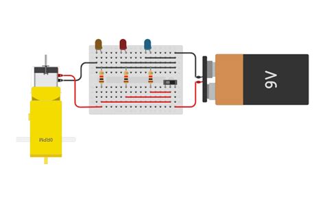 circuit design diodos led resistencias tinkercad
