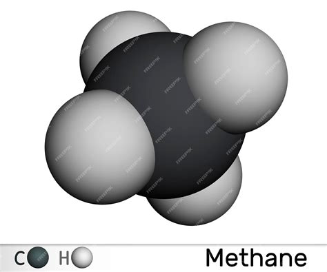 Premium Photo Methane Ch4 Molecule Molecular Model Of Main Component Of Natural Gas 3d Rendering