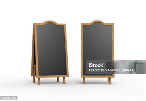 고립 된 흰색 배경 3d 그림에 빈 나무 옥외 광고 스탠드 모형 명확한 거리 간판 보드 조롱 칠판에 대한 스톡 사진 및 기타 이미지 Istock