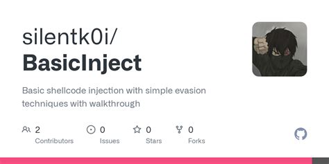Github Silentk0ibasicinject Basic Shellcode Injection With Simple Evasion Techniques With