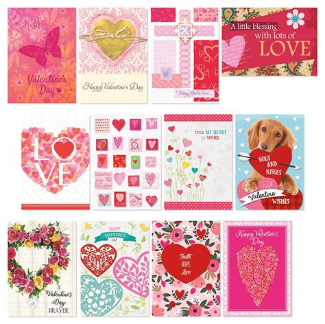 Current Faith Valentines Day Greeting Cards Set Of 12 12 Different