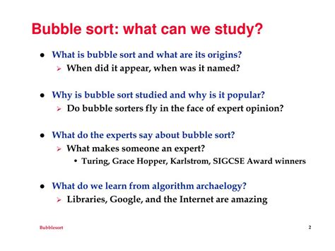 Ppt Bubble Sort An Archaelogical Algorithmic Analysis Powerpoint Presentation Id217182