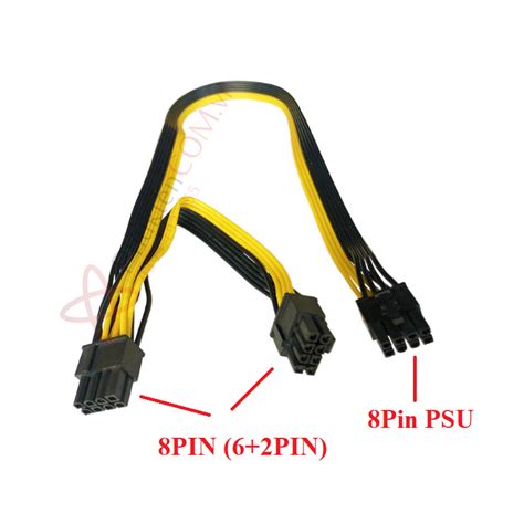 Cáp Nguồn Psu 8pin Modular Sang 2 Đầu Pci E 8pin 6 2pin Phukiencom