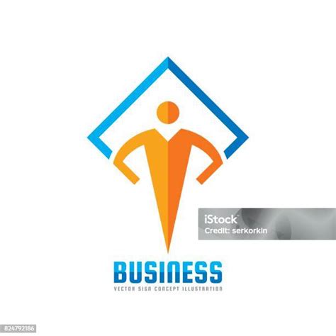 비즈니스인간의 문자 벡터 아이콘 개념 그림입니다 추상 남자 그림 기호입니다 사람 아이콘입니다 디자인 요소입니다 개념에 대한 스톡 벡터 아트 및 기타 이미지 Istock