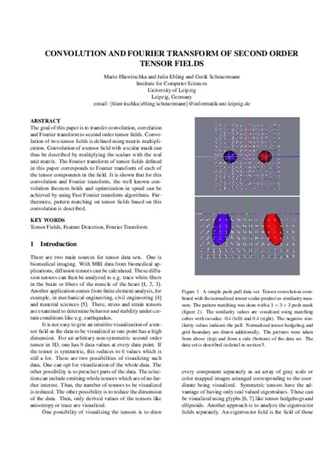 Pdf Convolution And Fourier Transform Of Second Order Tensor Fields