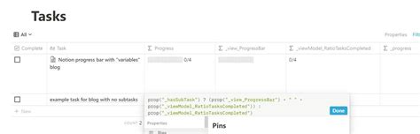 Creating A Notion Progress Bar With Variable Formulas Intellitect
