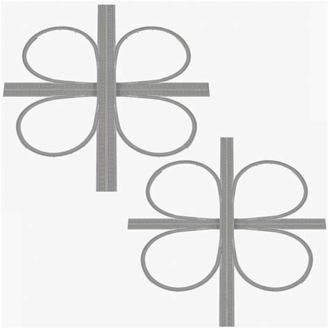 3d Model Cloverleaf Highways Turbosquid 1358350