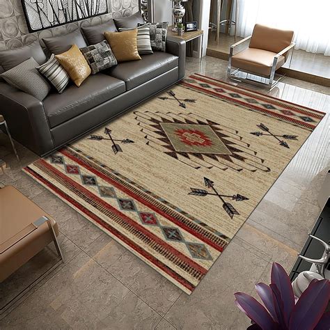 Southwest Rustic Lodge Native Style Area Rug 5x7ft