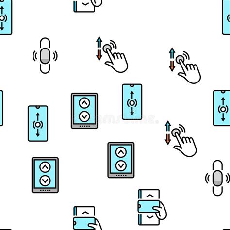 Scroll Computer Mouse Cursor Vector Seamless Pattern Stock Vector