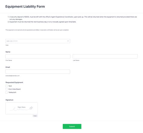 Liability Release Form Examples Release And Waiver Of Liability For