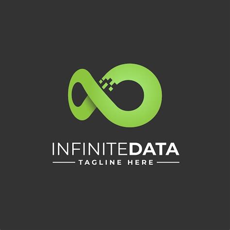 Premium Vector Infinite Loop Data Green Logo