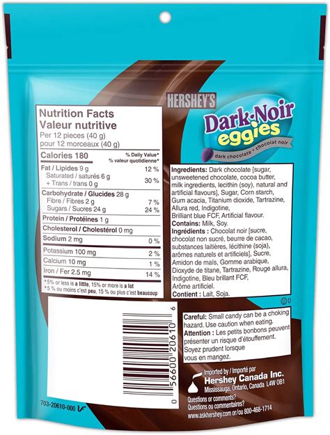 Hersheys Dark Chocolate Eggies 200g 7 Oz Bag