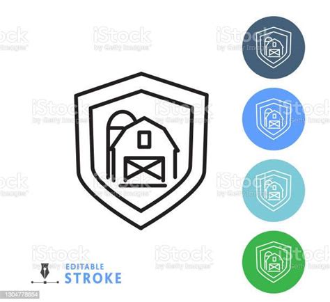 현대 농장 및 농업 보호 아이콘 개념 얇은 라인 스타일 편집 가능한 스트로크 개념에 대한 스톡 벡터 아트 및 기타 이미지 개념 개념 기호 개체 그룹 Istock