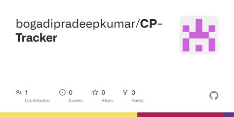 Github Bogadipradeepkumarcp Tracker