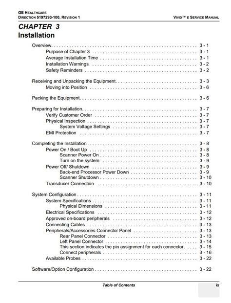 Service Manual Ge Vivid E Series