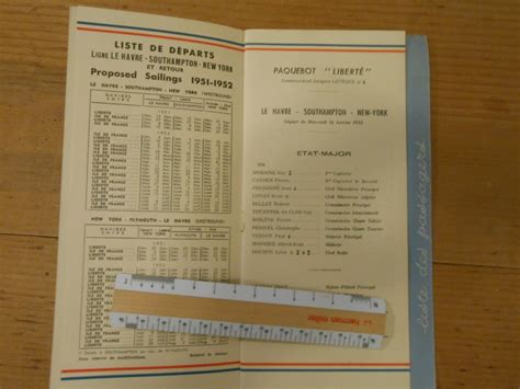 French Line Liberte January 1952 1st Class Passenger List The Grand
