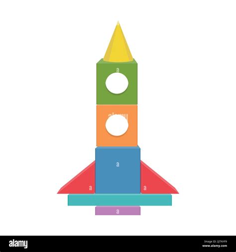 House Shape Made Wooden Blocks Stock Vector Images Alamy