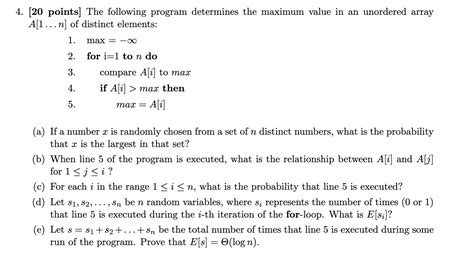 solved [20 points] the following program determines the