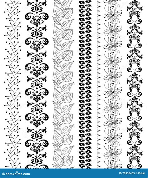 Set Of Abstract Pattern Stripes Stock Illustration Illustration Of Symbol Plant 70933405