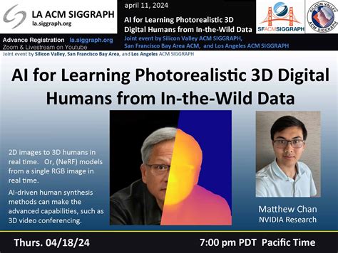 Ai For Learning Photorealistic 3d Digital Humans From In The Wild Data La Acm Siggraph