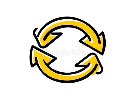 Rotating Arrows Graphic Circular Process Illustration Stock