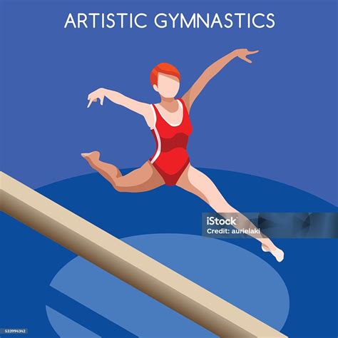 육상 아티스틱 체조경기용 평균대 선수 스포츠 선수권대회 국제 대회 체조 선수에 대한 스톡 벡터 아트 및 기타 이미지 체조 선수 Championship 균형 Istock