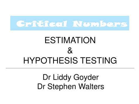 Ppt Estimation And Hypothesis Testing Powerpoint Presentation Free Download Id230058