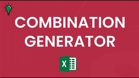 Combination Generator Generate All Combinations Youtube