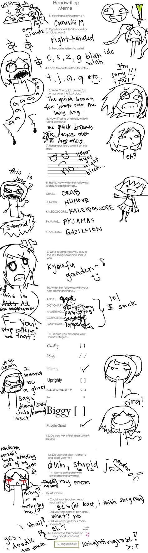 My Ugly Handwriting By Cherushii19 On Deviantart