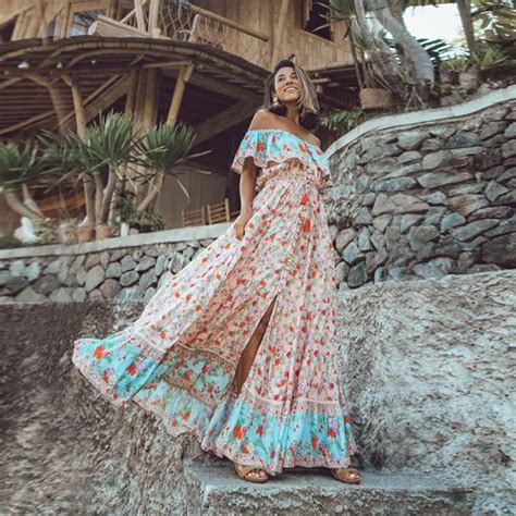 Plus Size Summer Maxi Dress Women 2019 Resort Printed Ruffle Boho Dress