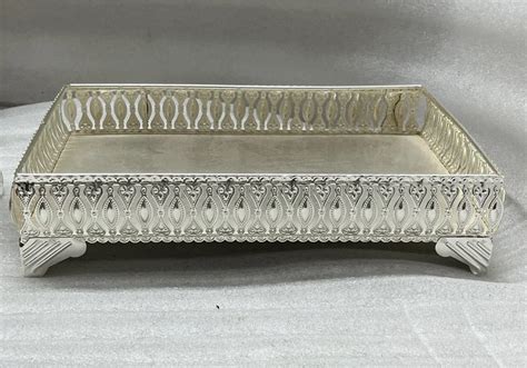 Silver Tray Rectangle Size 11x7 Inch At ₹ 350piece In Moradabad