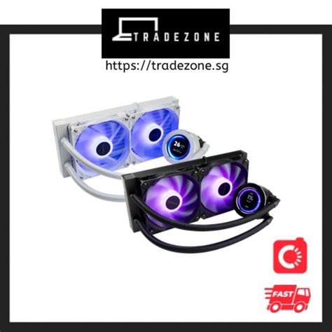 Tecware Eclipse 240 360 Argb Lcd Aio Cpu Coolers White Black Computers And Tech Parts