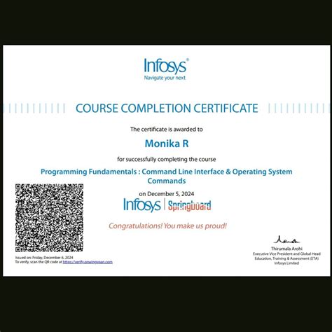 Programmingfundamentals Infosys Lifelonglearning Monika R