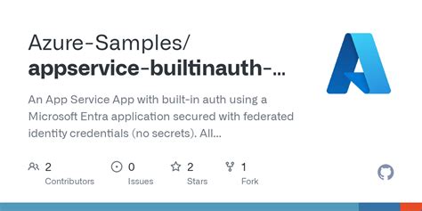 Github Azure Samplesappservice Builtinauth Bicep An App Service App