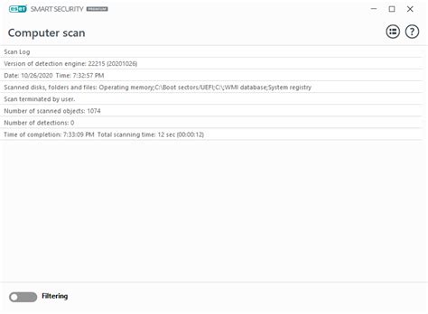 Computer Scan Log Eset Smart Security Premium Eset Online Help