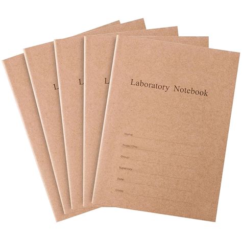 Nioipxa Laboratory Notebook Carbonless Lab Notebook 8 26 X 11 40 Sheets Pack Kraft Color