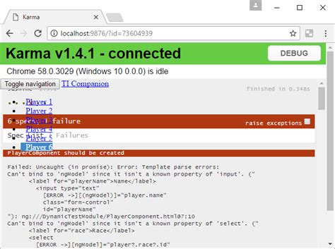 Karma Unit Testing Showing Broken Ui Overlaid In Angular 413 Stack Overflow