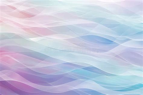 Soft Wave Patterns In Light Colors Creating A Calming And Cute Background Stock Illustration