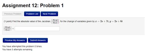 Solved Assignment 12 Problem 1 Previous Problem Problem