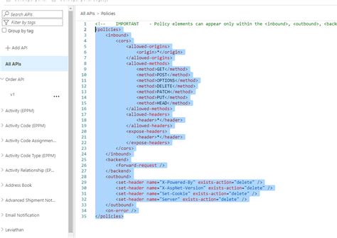 Cors Issue On New Developer Portal Even If Global Api Policy Already